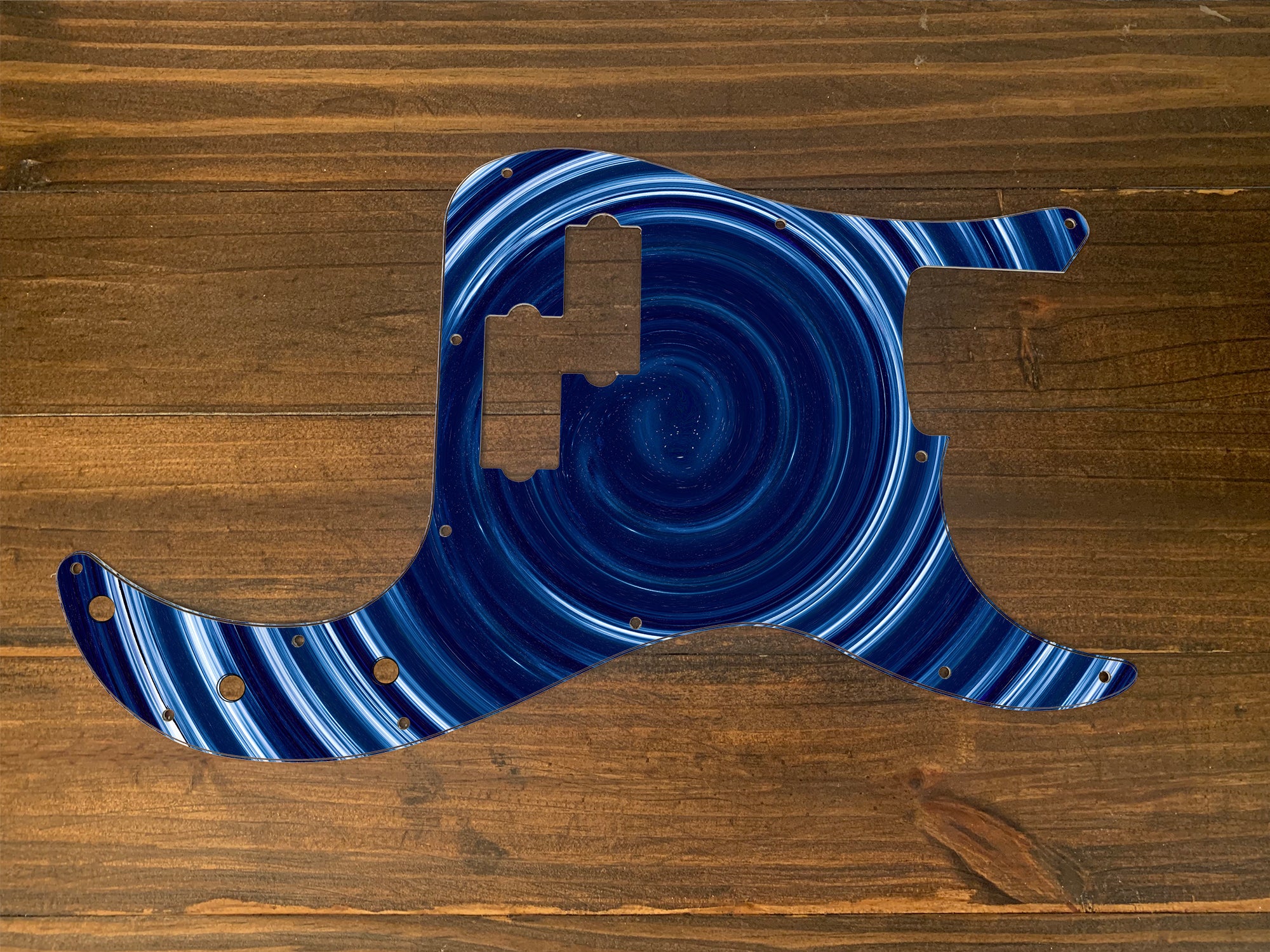 Cosmic Swirl(blue)-P Bass Pickguard by Carmedon