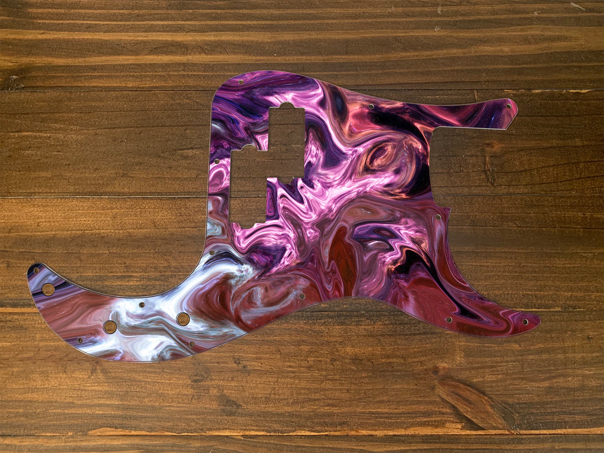 Dark Crystal(Pink)-P Bass Pickguard by Carmedon