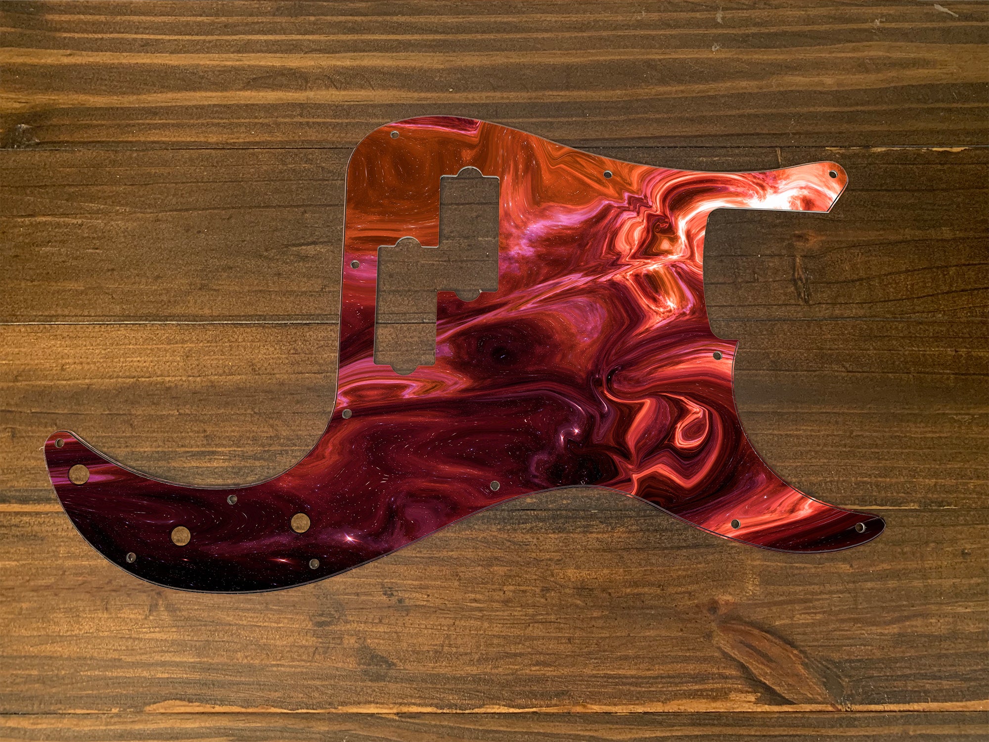 Dark Crystal(Red)-P Bass Pickguard by Carmedon