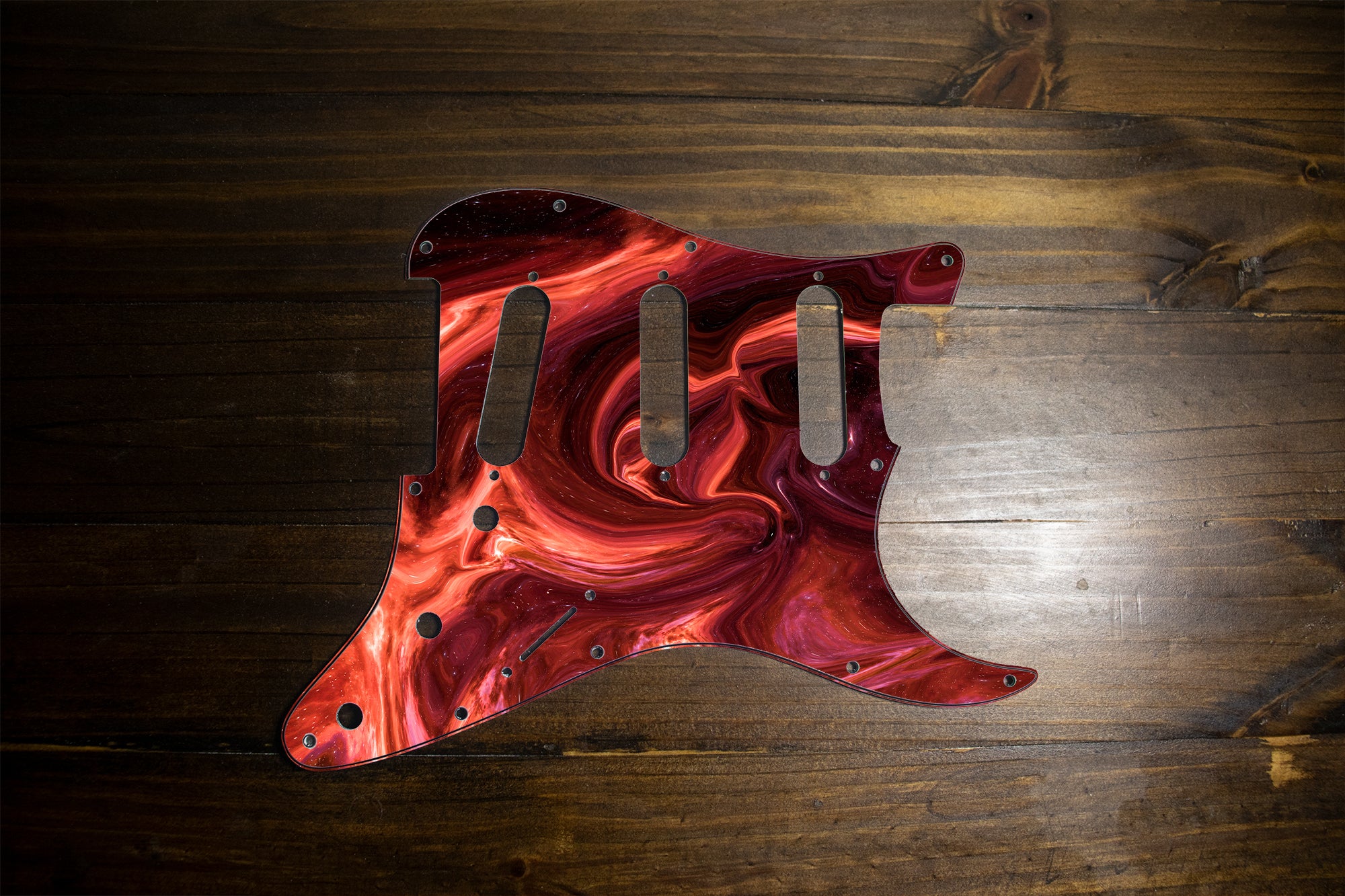 Dark Crystal Red-Psychedelic Strat Pickguard by Carmedon
