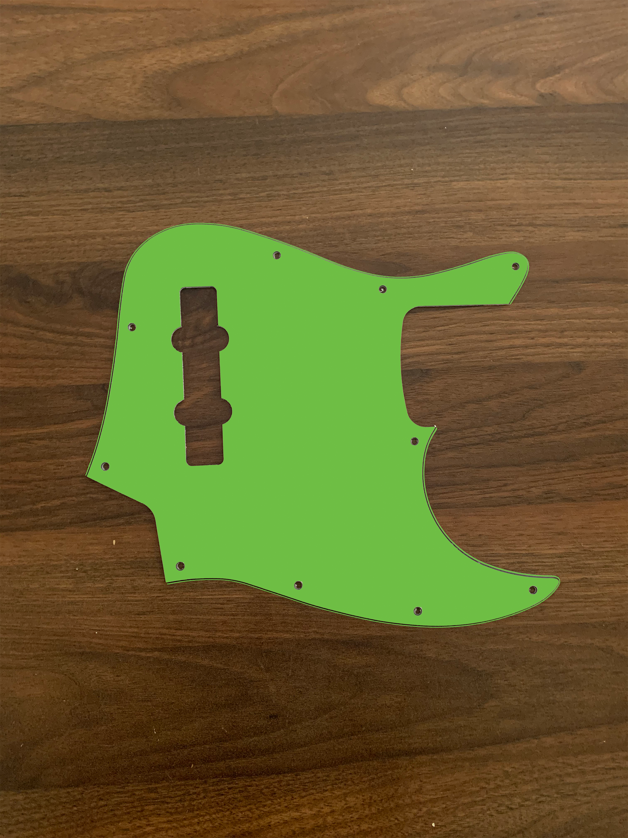 Lime Green-Solid Jazz Bass Pickguard by Carmedon