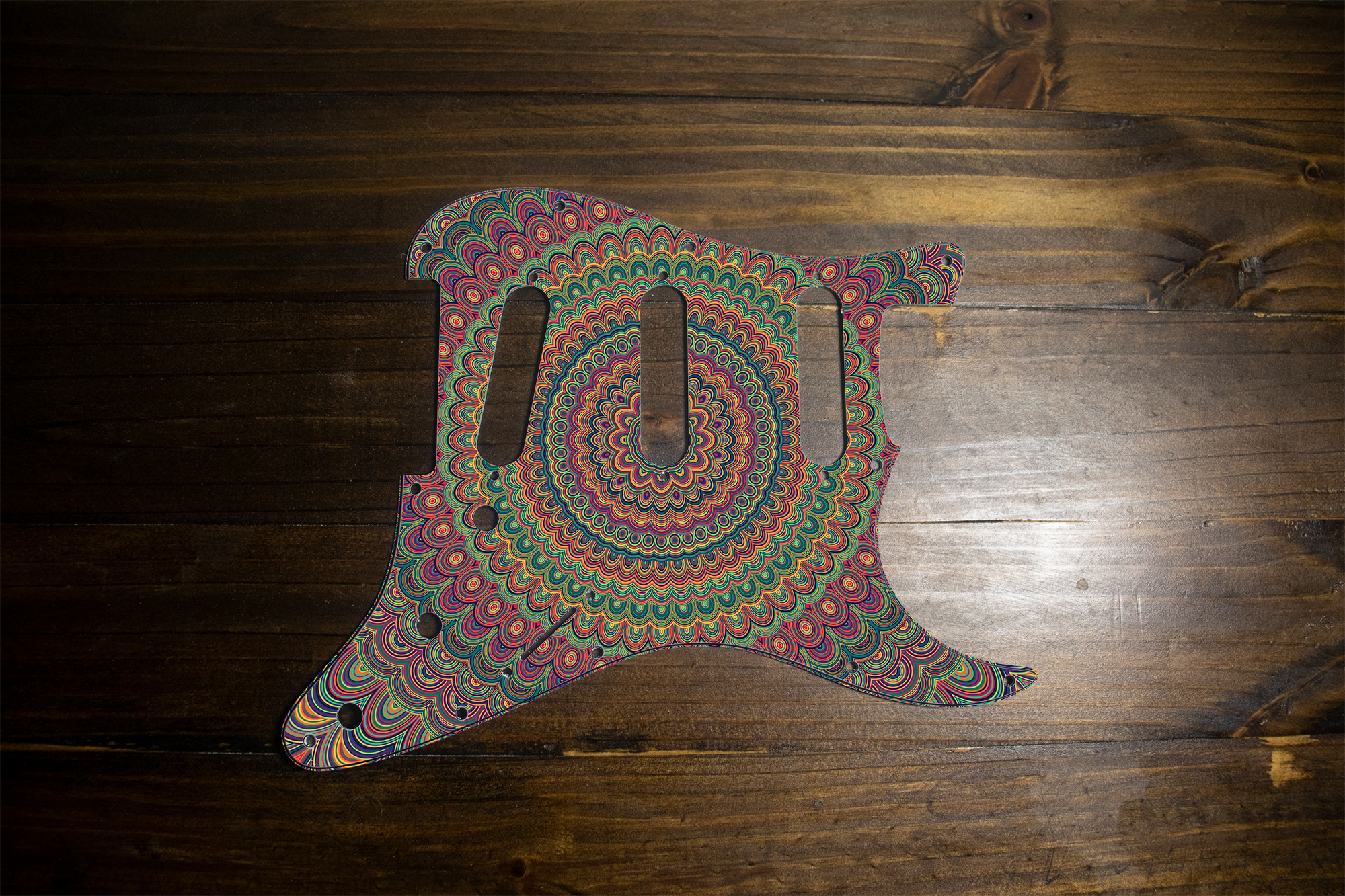 Psychedelic 2-Psychedelic Strat Pickguard by Carmedon